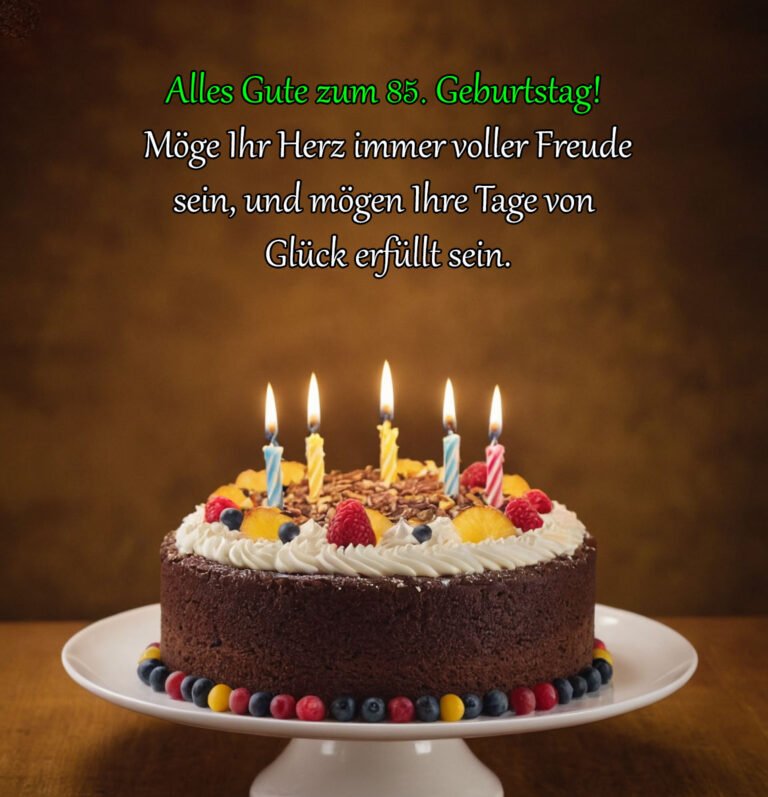 Sprüche für Glückwünsche zum 85. Geburtstag